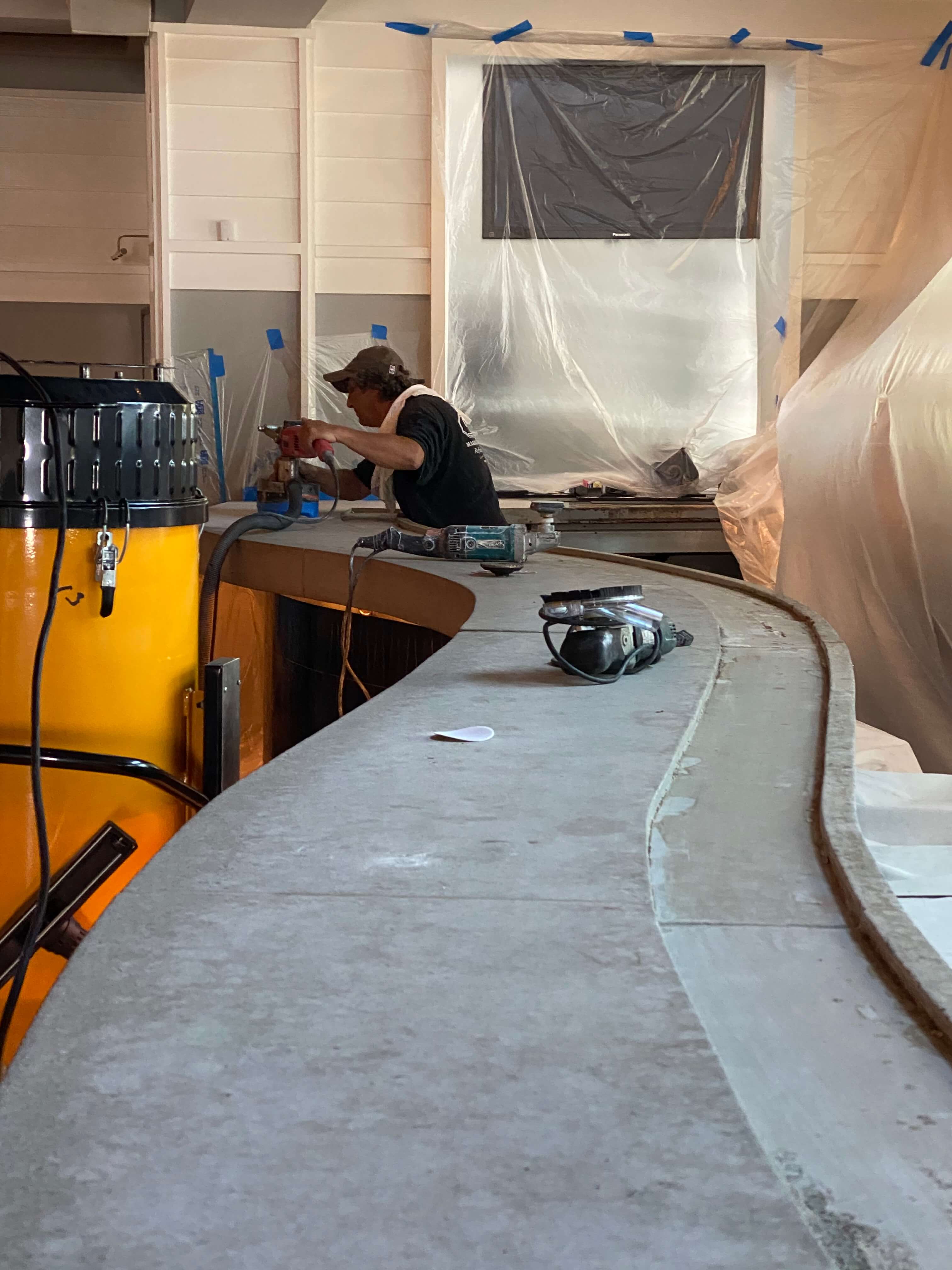 Decorative Concrete Polished Concrete Bar Top Restoration Work ...