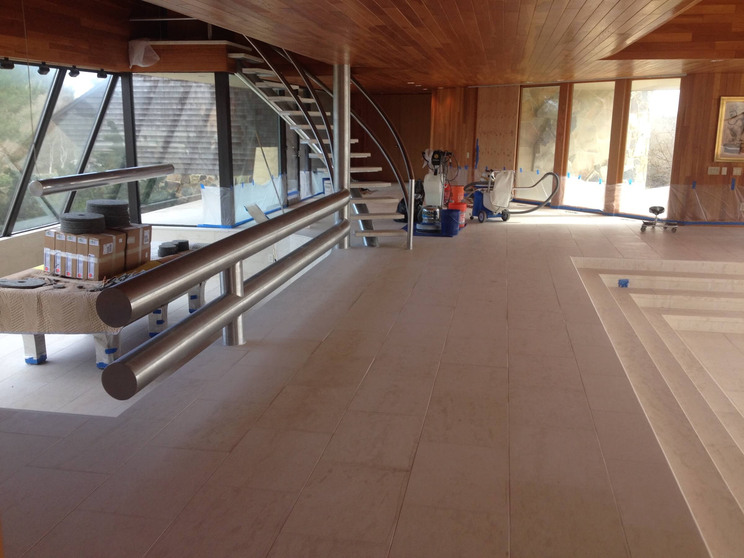 Limestone Floor Restoration Hone Finish - Oldstonerestoration