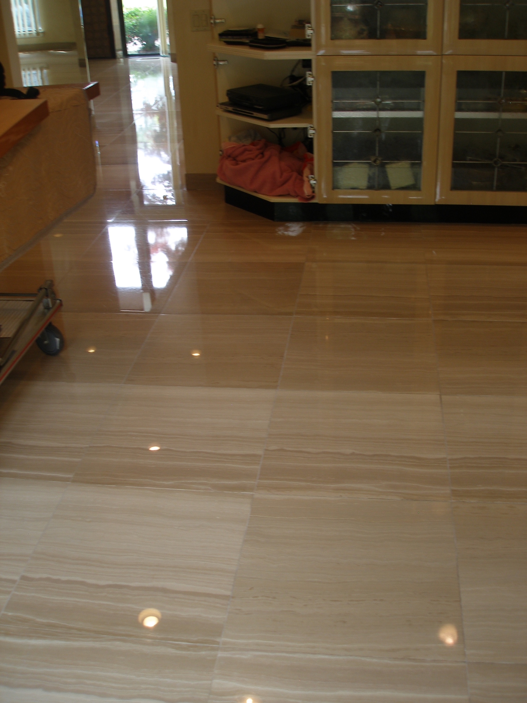 Travertine Floor Restoration Polish Finish - Oldstonerestoration