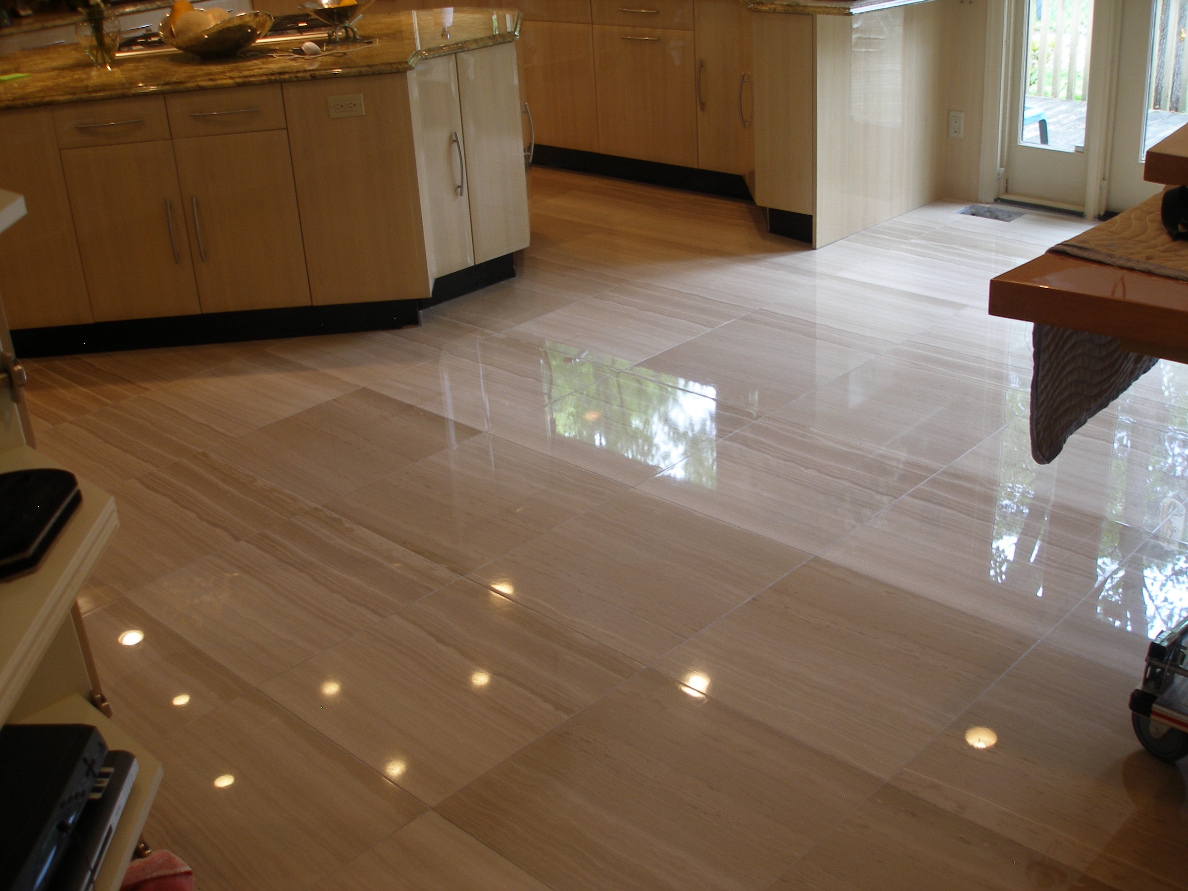 Travertine Floor Restoration Polish Finish - Oldstonerestoration
