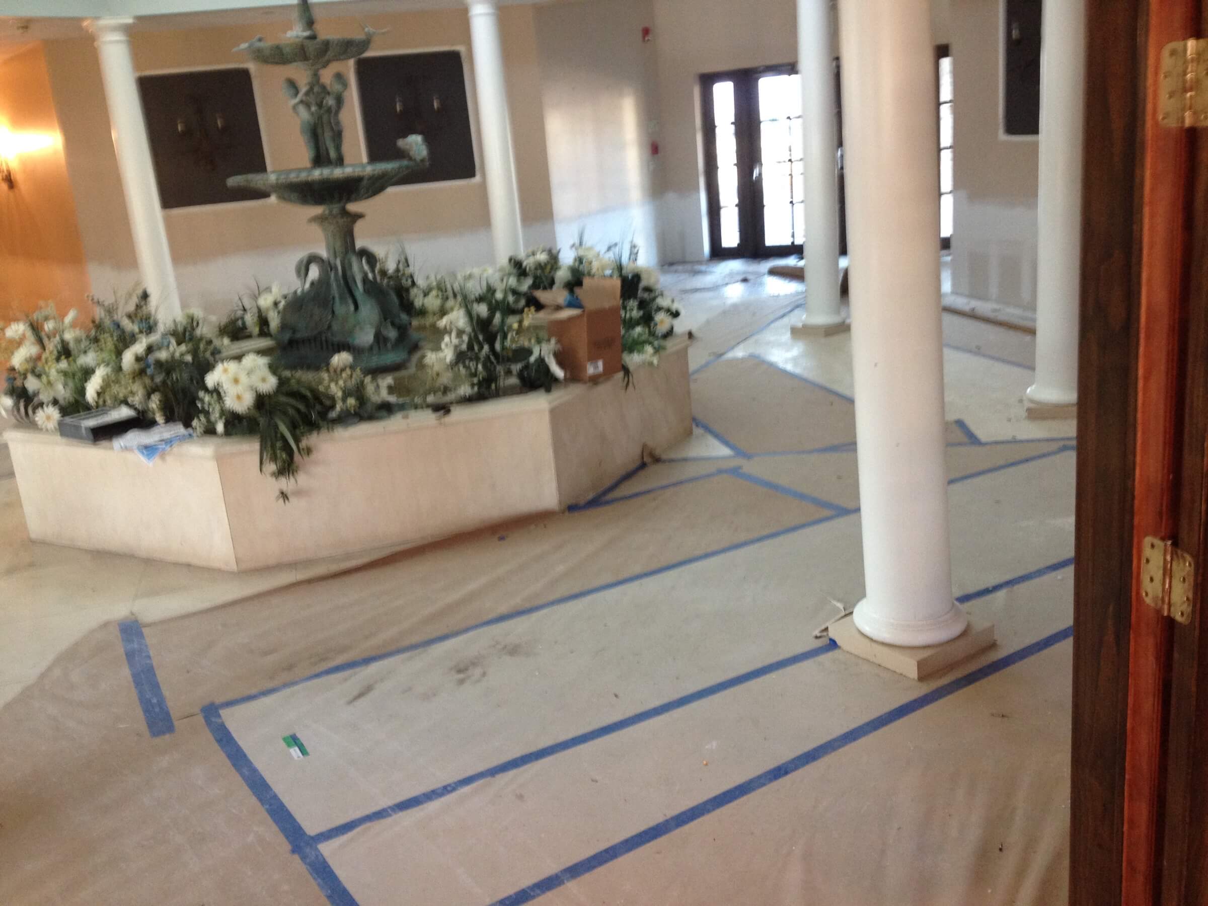 Limestone Lobby Floor Restoration - Oldstonerestoration