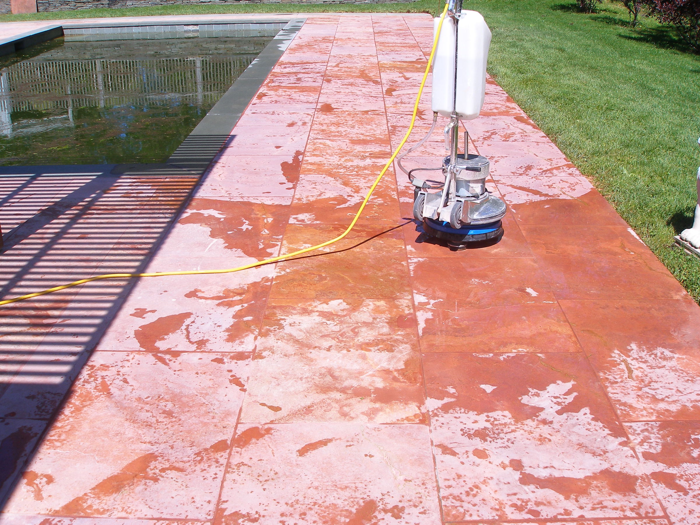 Pool Deck Stone Restoration - Oldstonerestoration
